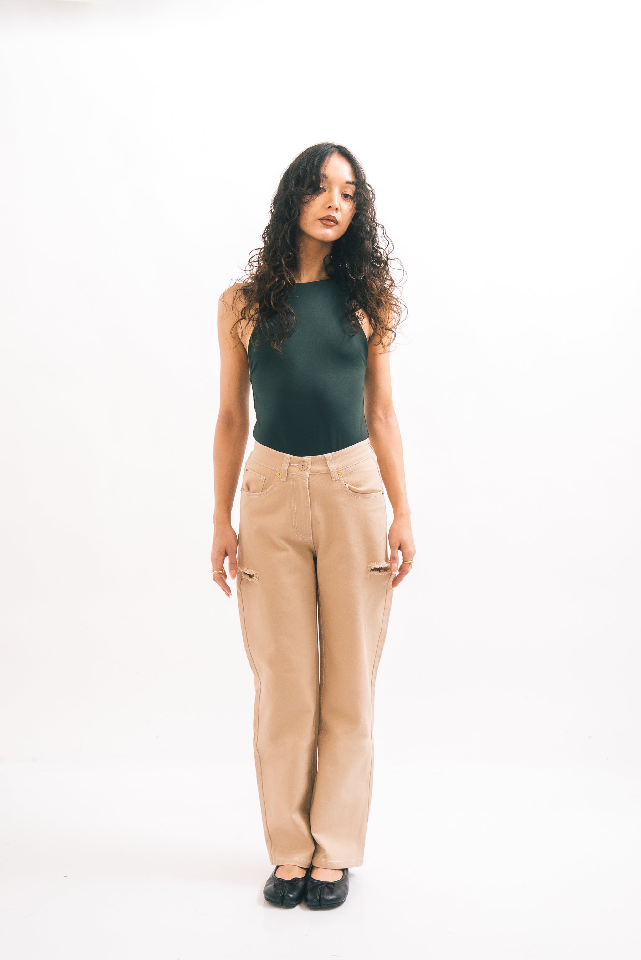 1973 Oxford High Waisted Split Pant